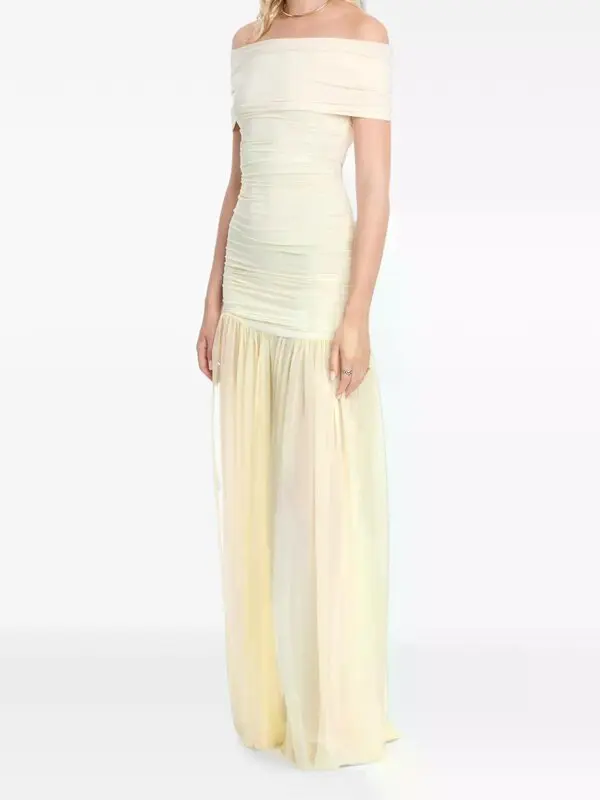 AXEL 113 Selina Off-shoulder Ruched Maxi Dress