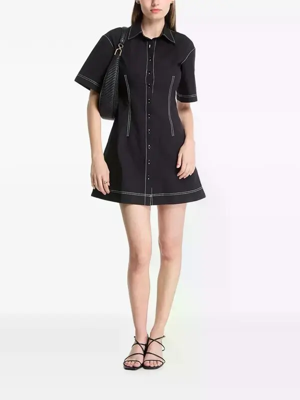 Gap Contrast-stitch Short-sleeve Mini Dress
