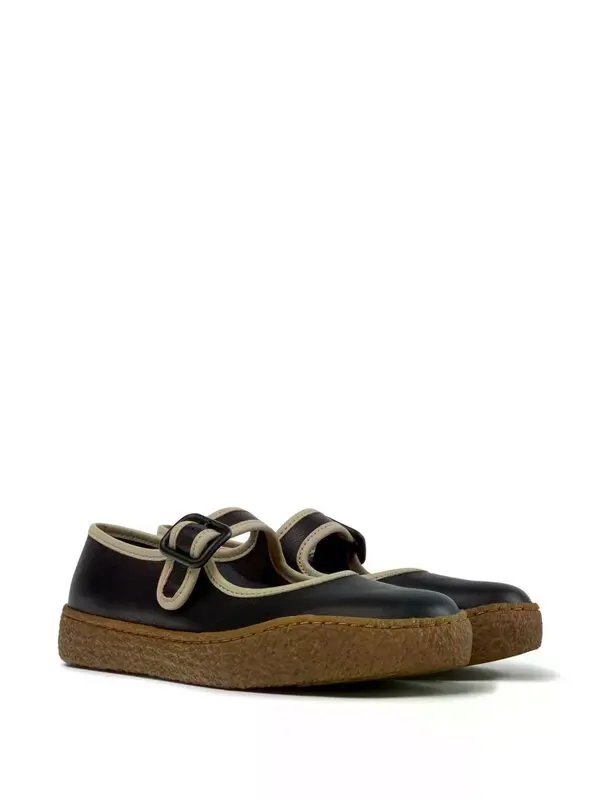 Camper Peu Terreno Buckle Ballet Flats - Brown