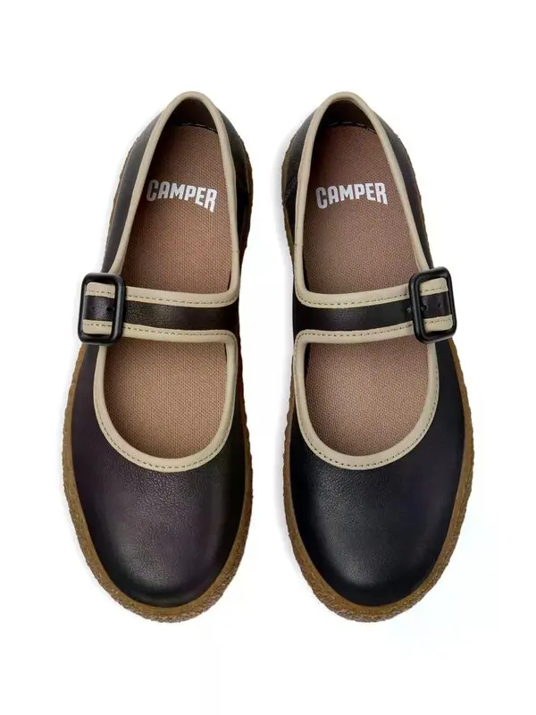 Camper Peu Terreno Buckle Ballet Flats - Brown