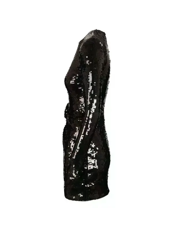 ROTATE BY BIRGER CHRISTENSEN Sequin Embellished Rosette Detail Mini Dress