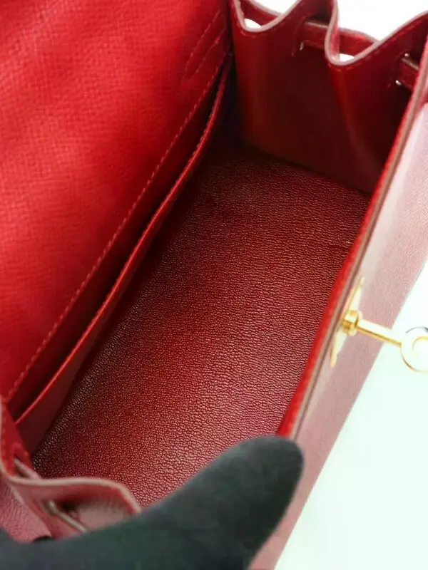 Hermès Kelly Courchevel Mini Bag - Red