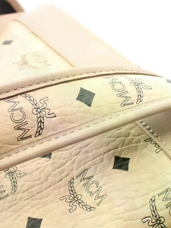 Mcm Visetos Monogrammed Leather Backpack