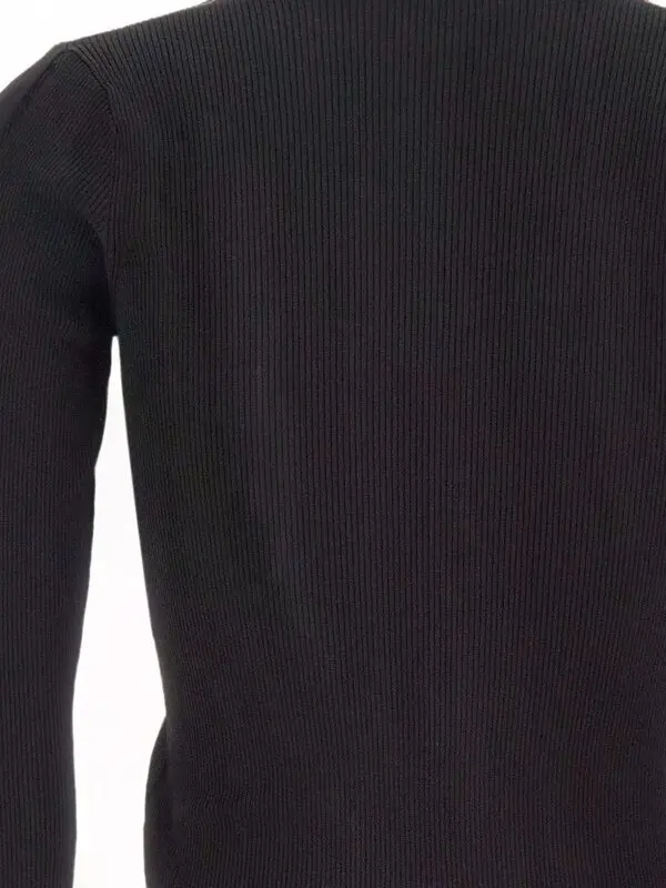KAOS Ribbed Texture Braided-sleeve Sweater