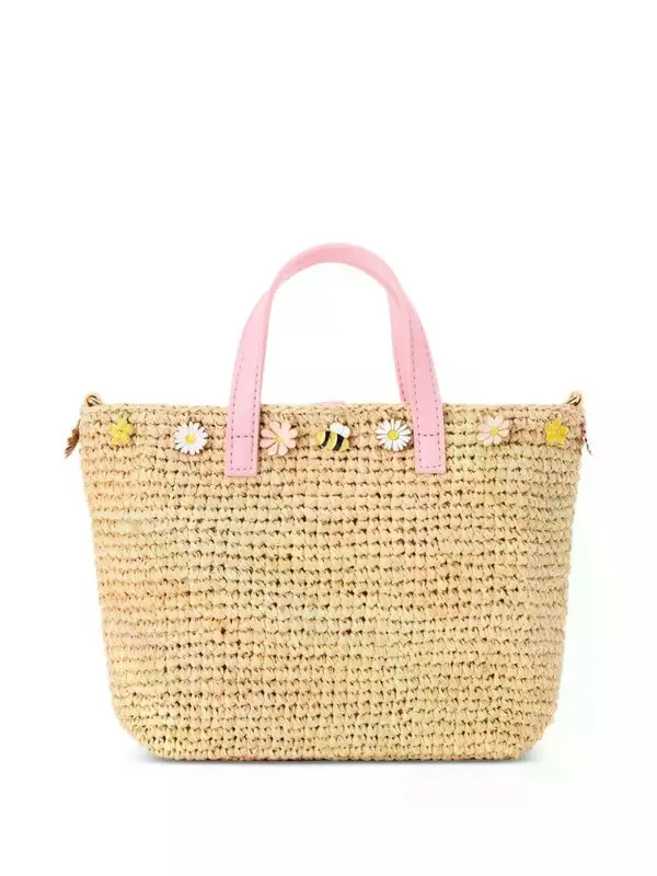 MC2 SAINT BARTH Mini Raffia Tote Bag