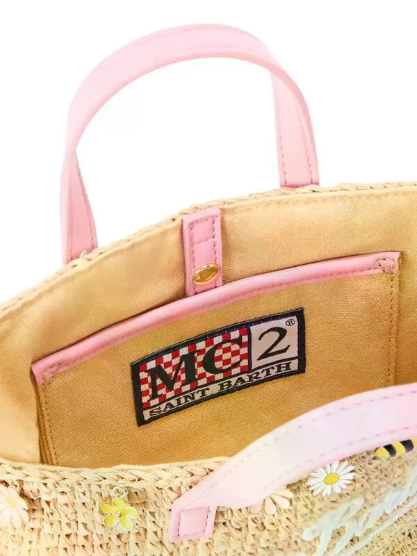 MC2 SAINT BARTH Mini Raffia Tote Bag