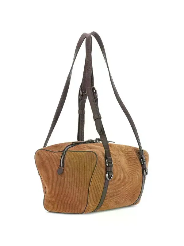 GIANNI CHIARINI Terry Ribbed Shoulder Bag - Brown
