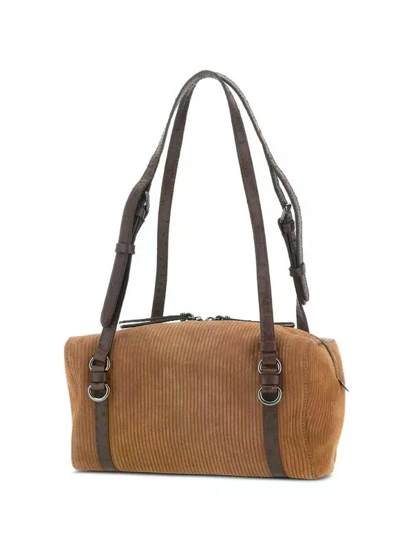 GIANNI CHIARINI Terry Ribbed Shoulder Bag - Brown