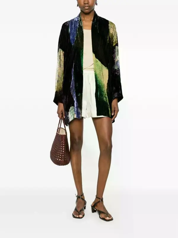 RAGA Velvet-effect Long-sleeve Jacket