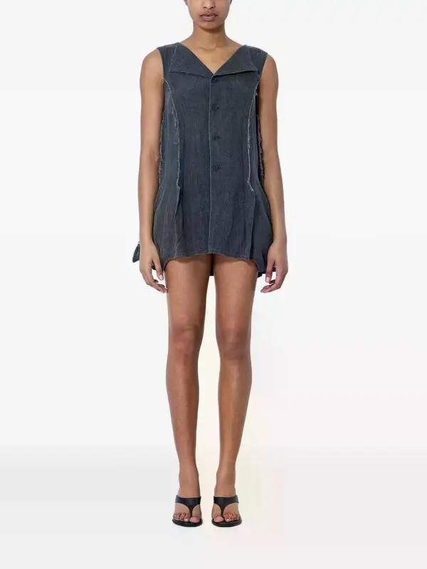 LIMI FEU Sleeveless V-neck Dress In Flax - Grey
