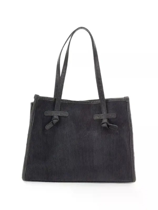 MARCELLA CLUB Ribbed Suede Tote Bag - Blue