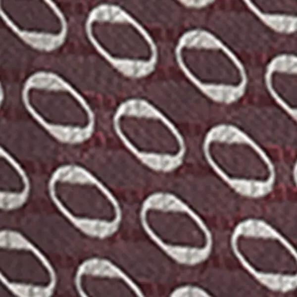 Isaia Silk Geometric Jacquard Neck Tie - Red