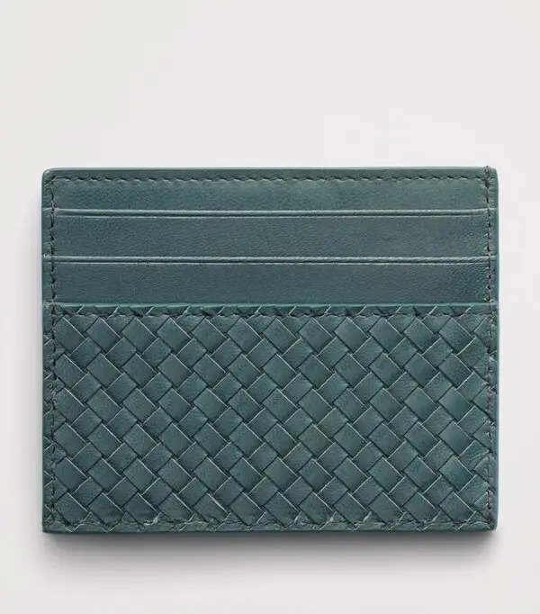 Prada Leather Woven Card Holder