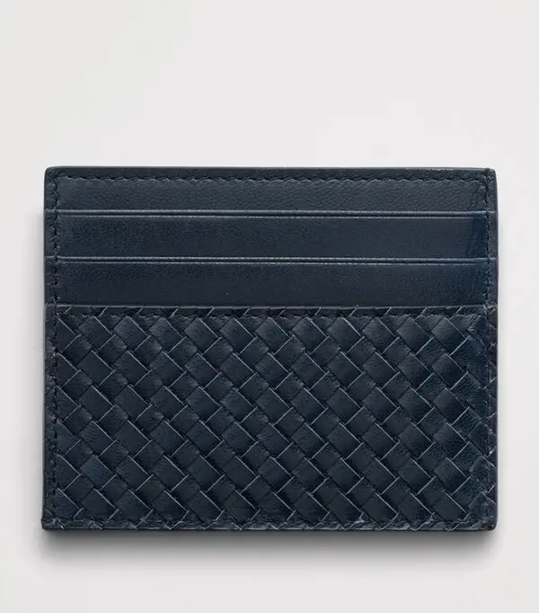 Prada Leather Woven Card Holder