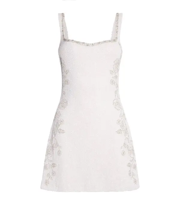 CLIO PEPPIATT Embellished Twilight Mini Dress - White