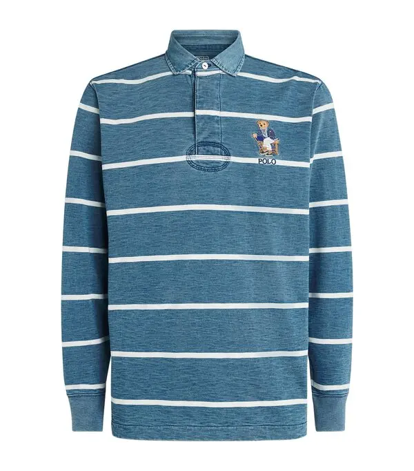 Polo Ralph Lauren Stripe Polo Bear Rugby Shirt