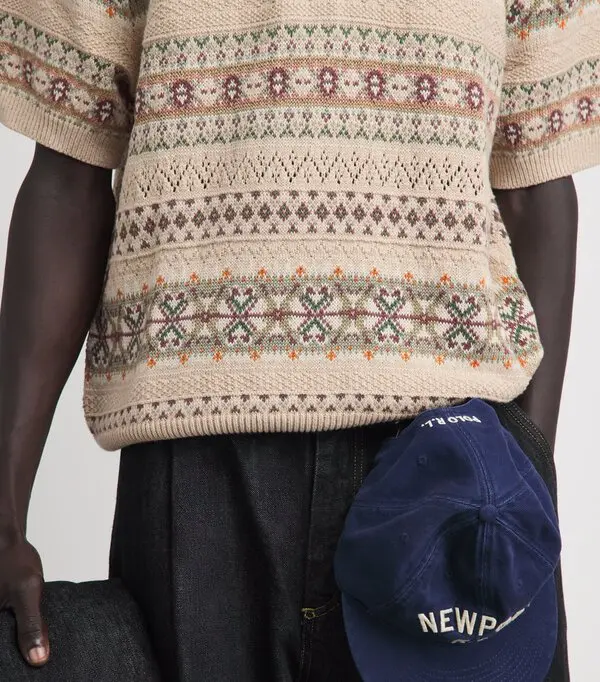Polo Ralph Lauren Linen-cotton Fair Isle Polo Sweater