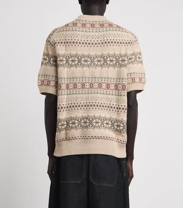 Polo Ralph Lauren Linen-cotton Fair Isle Polo Sweater