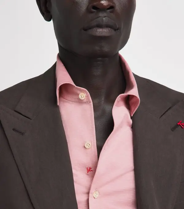 Isaia Cotton Jersey Shirt - Pink