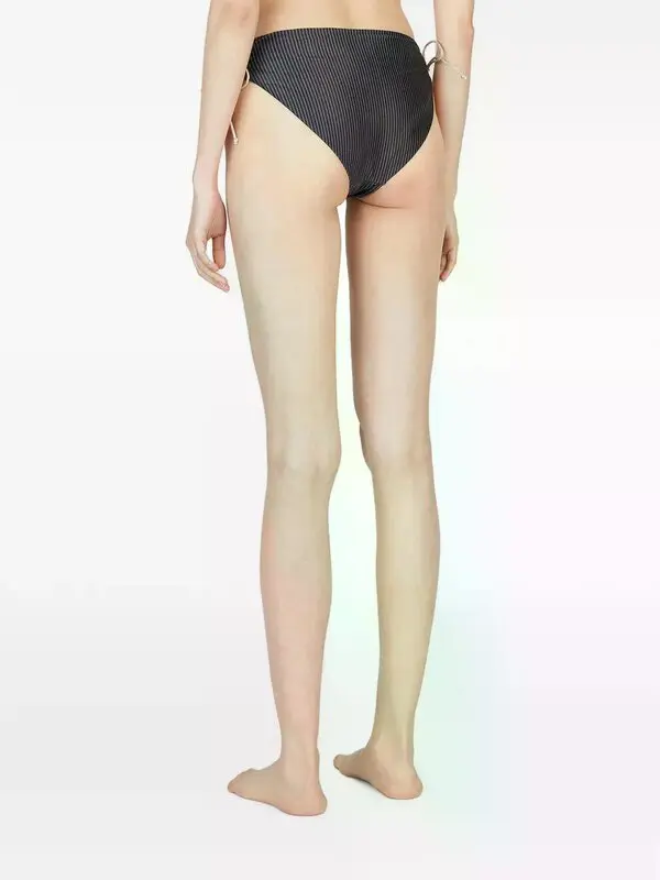 ST. AGNI Striped Self-tie Bikini Bottoms