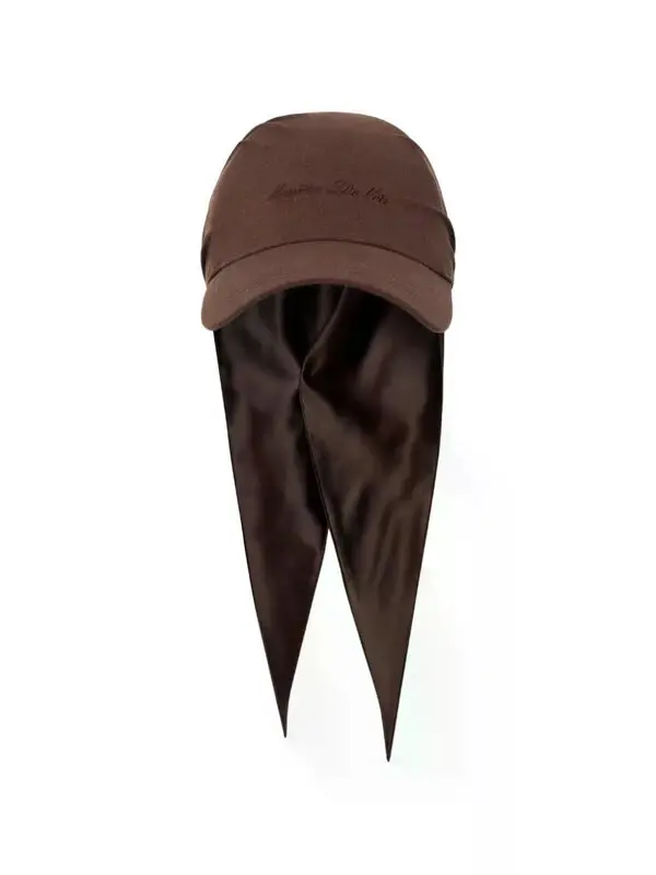 Manière De Voir Linen Bandana Cap - Brown