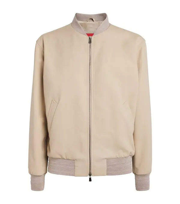 Isaia Cotton-silk Bomber Jacket