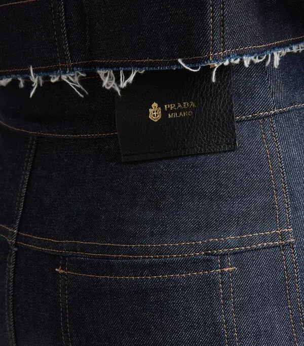 Prada Denim Midi Pencil Skirt