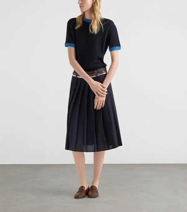 Prada Cashmere Short Sleeve Sweater