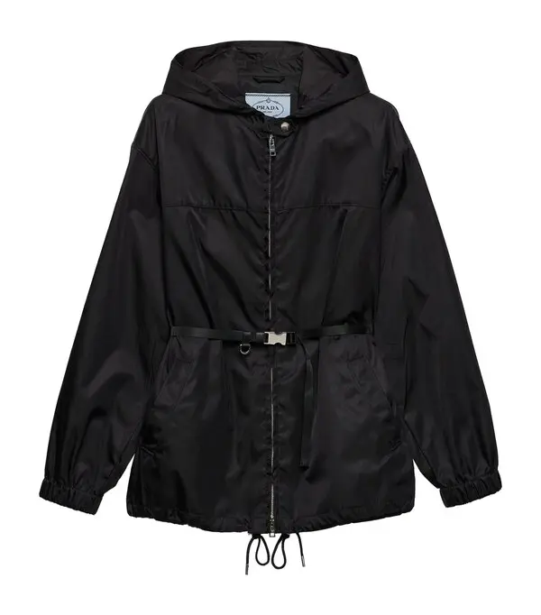 Prada Re-nylon Hooded Jacket - Black