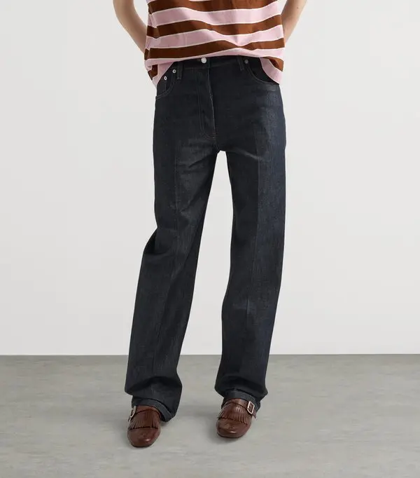 Prada Raw Denim Straight Leg Jeans