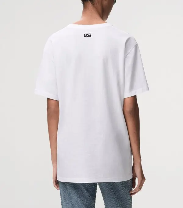Loewe Cotton-blend Printed T-shirt - White