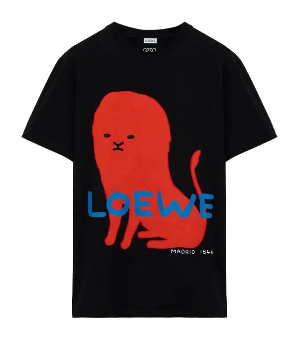 Loewe Cotton-blend Graphic T-shirt - Black