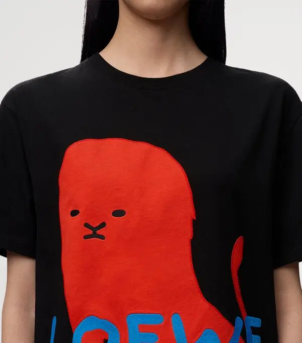 Loewe Cotton-blend Graphic T-shirt - Black