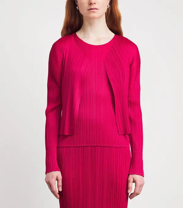 Issey Miyake Textured Cardigan - Pink