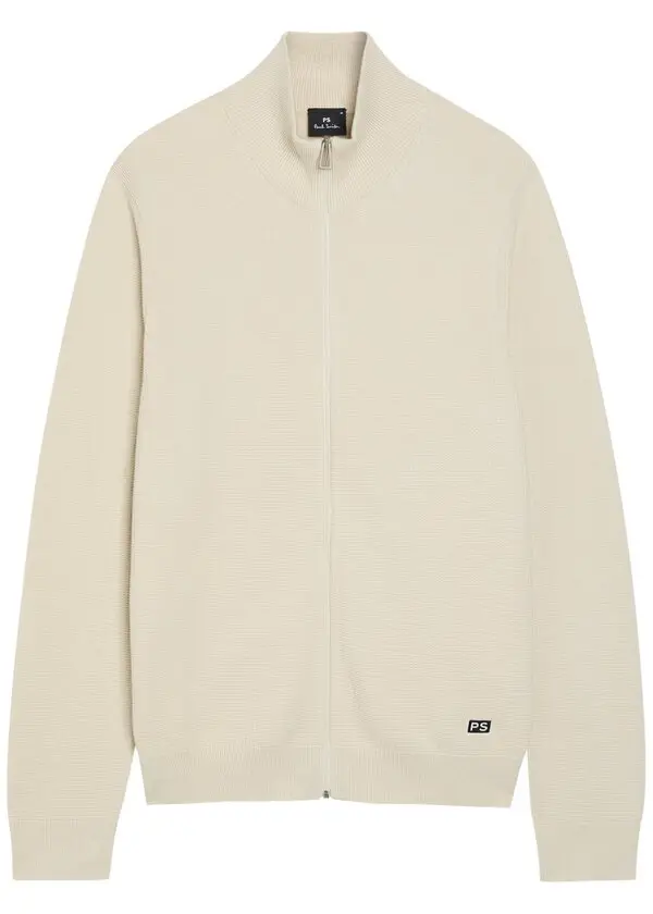 Paul Smith Waffle-knit Cotton Cardigan