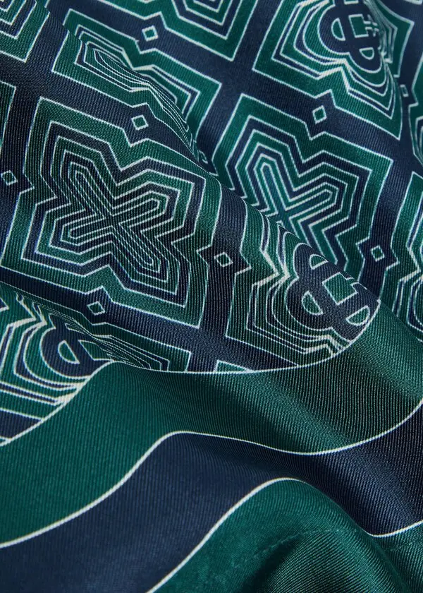 Casablanca Radiating Logo-monogram Silk Shorts
