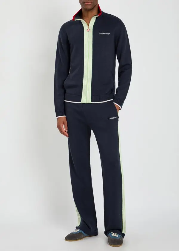Casablanca Logo-embroidered Merino Wool Track Trousers
