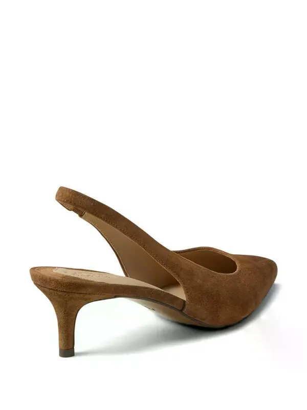 Ralph Lauren Suede Slingback Pumps - Brown