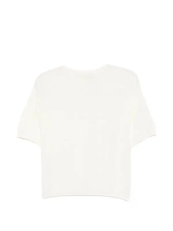 Momoni Round Neck Linen T-shirt - Neutrals