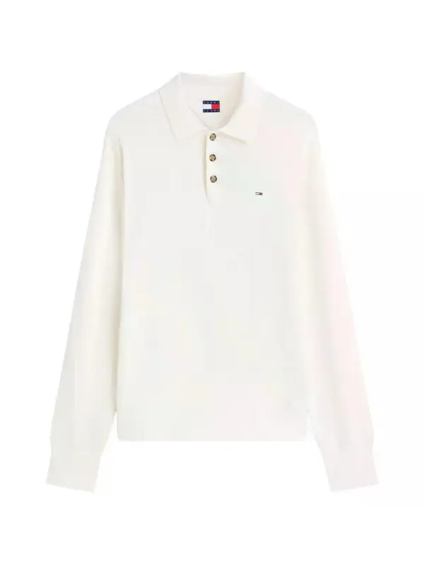 Tommy Hilfiger Logo-patch Long-sleeve Polo Shirt