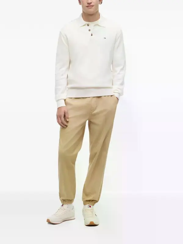 Tommy Hilfiger Logo-patch Long-sleeve Polo Shirt