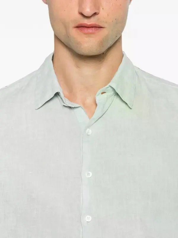 Barena Venezia Pavans Telino Linen Half-placket Shirt
