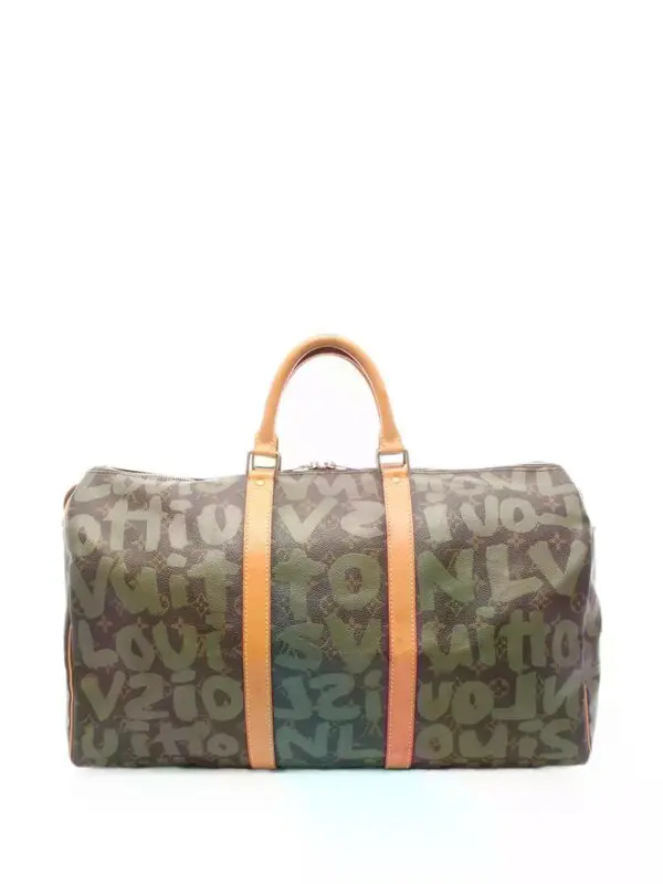 LOUIS VUITTON 2001 Keepall Monogram Graffiti Holdall - Brown