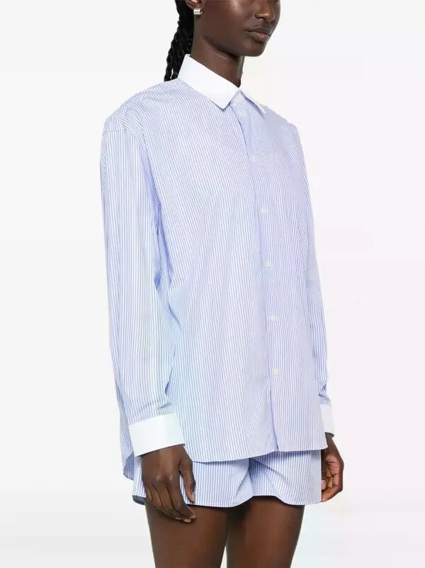 SPORTY & RICH Striped Cotton Shirt