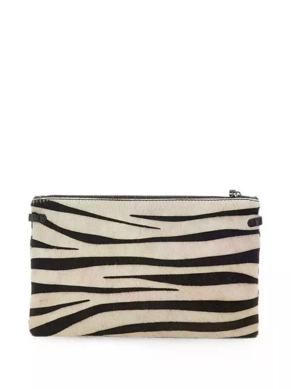 GIANNI CHIARINI Hermy Zebra-print Clutch Bag