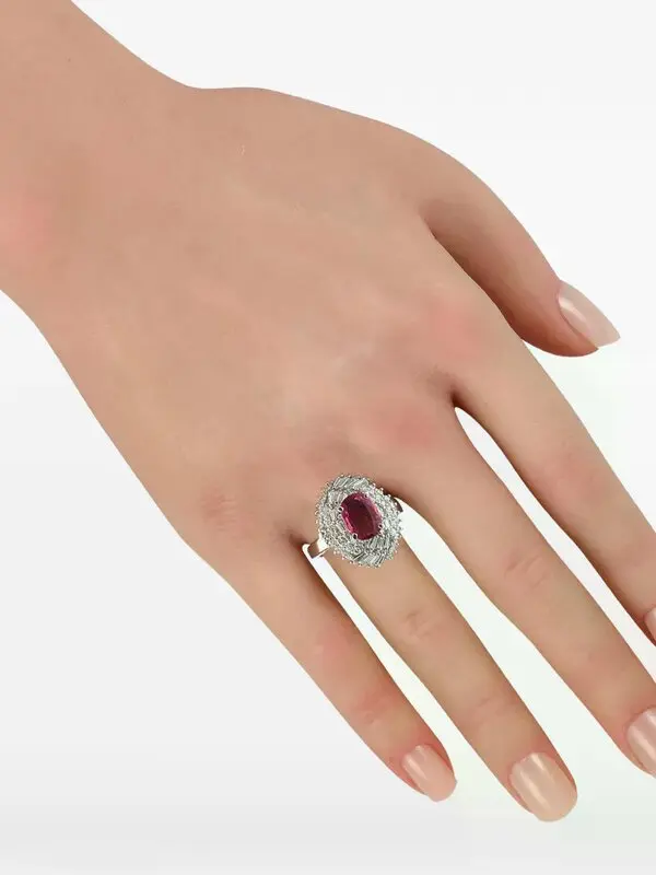 LB EXCLUSIVE Platinum Ruby And Diamond Ring
