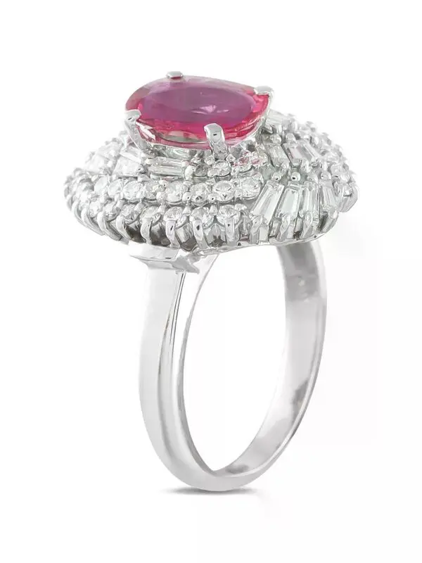 LB EXCLUSIVE Platinum Ruby And Diamond Ring