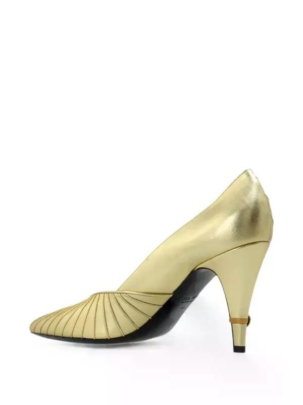 Versace Pleated Leather Pumps