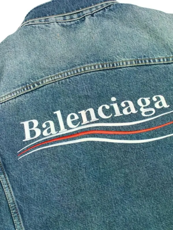 Balenciaga 2010s Campaign Logo Denim Jacket