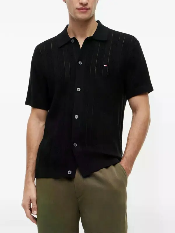 Tommy Hilfiger Pointelle Knit Button-up Sweater
